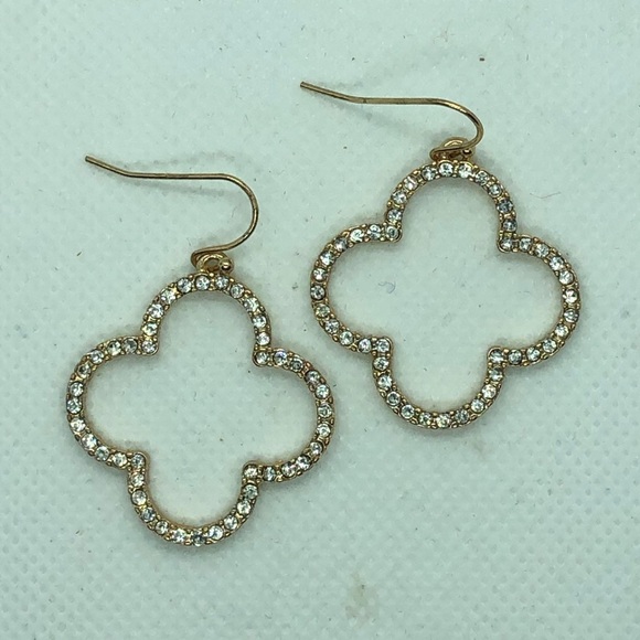 Jewelry | Pave Clover Earrings | Poshmark